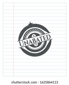 Unabated Pencil Strokes Emblem Vector Illustration Stock Vector ...