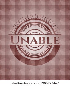 Unable Red Seamless Geometric Badge Stock Vector (Royalty Free ...
