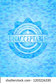 Unacceptable Sky Blue Emblem Triangle Mosaic Stock Vector (Royalty Free ...