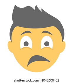 Sad Apologizing Emoticon Emoji Holding Sign Stock Vector (Royalty Free ...