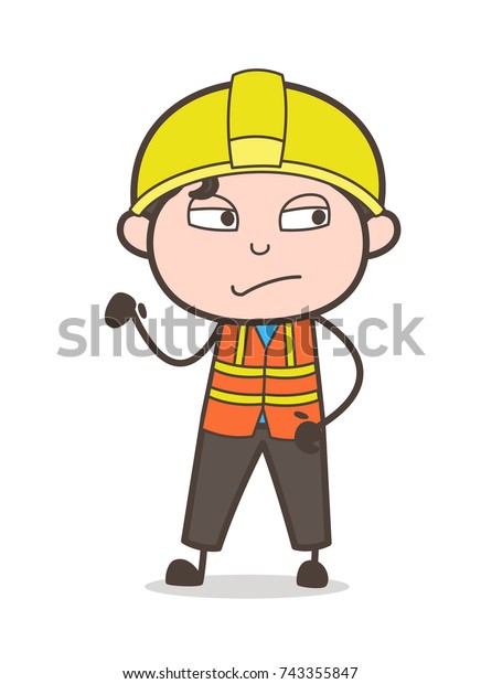 Unamused Face Expression Cute Cartoon Male Stock Vector (Royalty Free ...
