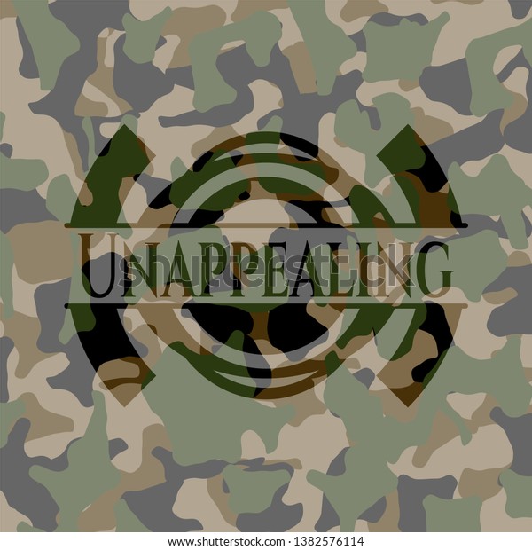 Unappealing Camouflaged Emblem Vector Illustration Detailed Stock ...