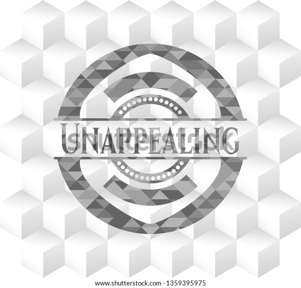 Unappealing Grey Emblem Cube White Background Stock Vector (Royalty ...