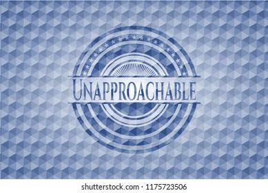 Unapproachable Blue Emblem Geometric Pattern Background Stock Vector ...