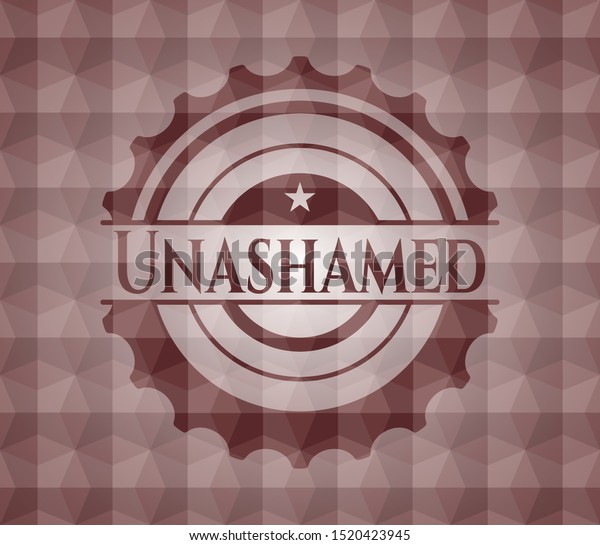 Unashamed Red Emblem Geometric Pattern Seamless Stock Vector (Royalty ...