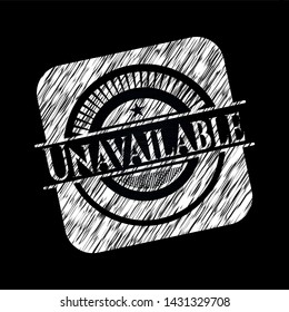 Unavailable On Chalkboard Vector Illustration Detailed Stock Vector ...