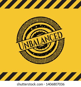 Unbalanced Inside Warning Sign Black Grunge Stock Vector (Royalty Free ...