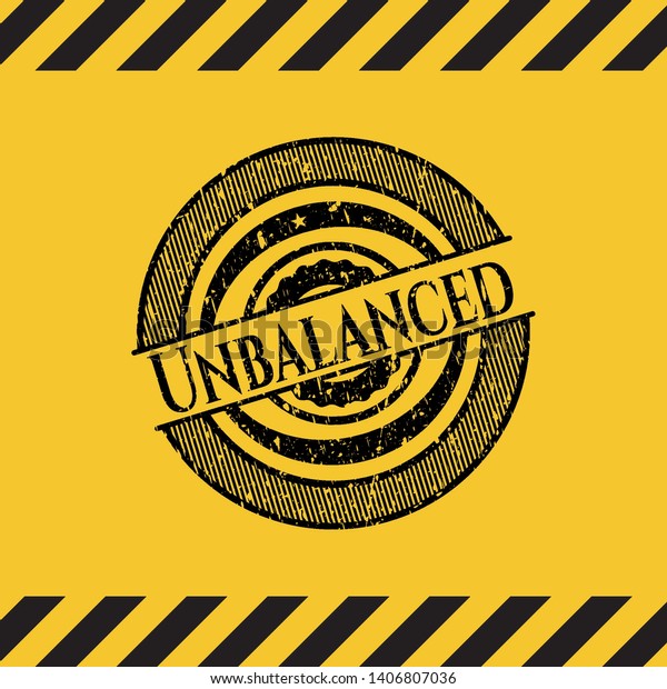 Unbalanced Inside Warning Sign Black Grunge Stock Vector (Royalty Free ...