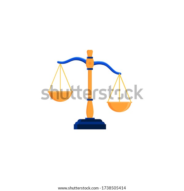 Unbalanced Scales Flat Logo Icon Illustration Stock Vector (Royalty ...