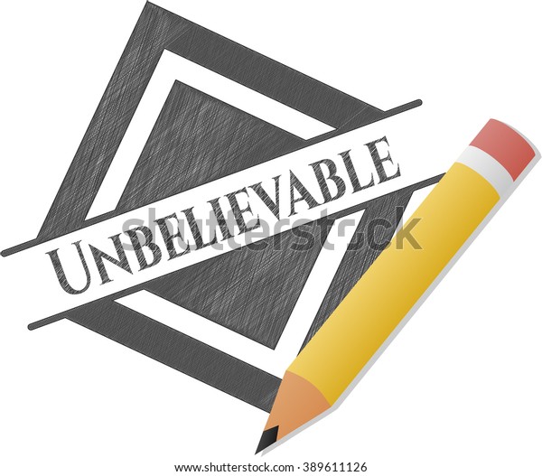 Unbelievable Pencil Effect Stock Vector (Royalty Free) 389611126 ...