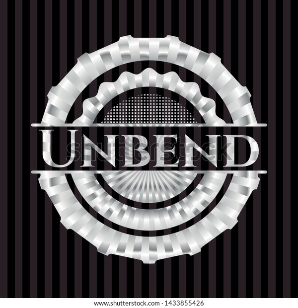Unbend Silvery Shiny Badge Vector Illustration Stock Vector (Royalty ...