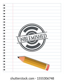 Unblemished Draw Pencil Effect Vector Illustration Stock Vector ...