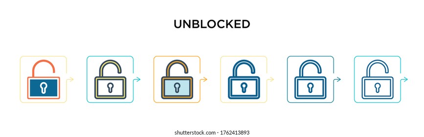 Unblocked Vector Icon 6 Different Modern Stock Vector (Royalty Free ...
