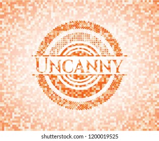 Uncanny Orange Tile Background Illustration Square Stock Vector ...
