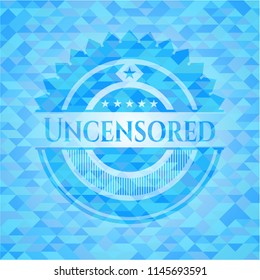 Uncensored Light Blue Emblem Triangle Mosaic Stock Vector (Royalty Free ...