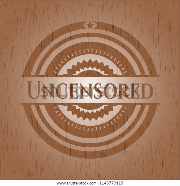 Uncensored Retro Wood Emblem Stock Vector (Royalty Free) 1145779115 ...