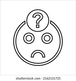 Uncertainty Emoji Solution Icon Outline Vector Stock Vector (Royalty ...