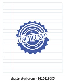 Unchecked Pen Effect Blue Ink Vector Stock Vector (Royalty Free ...