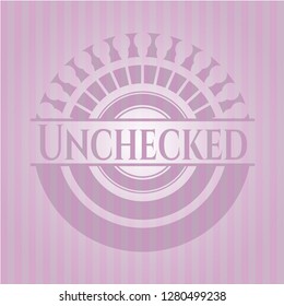 Unchecked Realistic Pink Emblem Stock Vector (Royalty Free) 1280499238 ...
