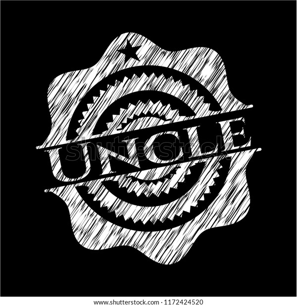 Uncle Chalkboard Emblem Written On Blackboard Stock Vector (Royalty ...