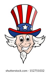 Uncle Sam Cartoon Face Stock Vector (Royalty Free) 152751032 | Shutterstock