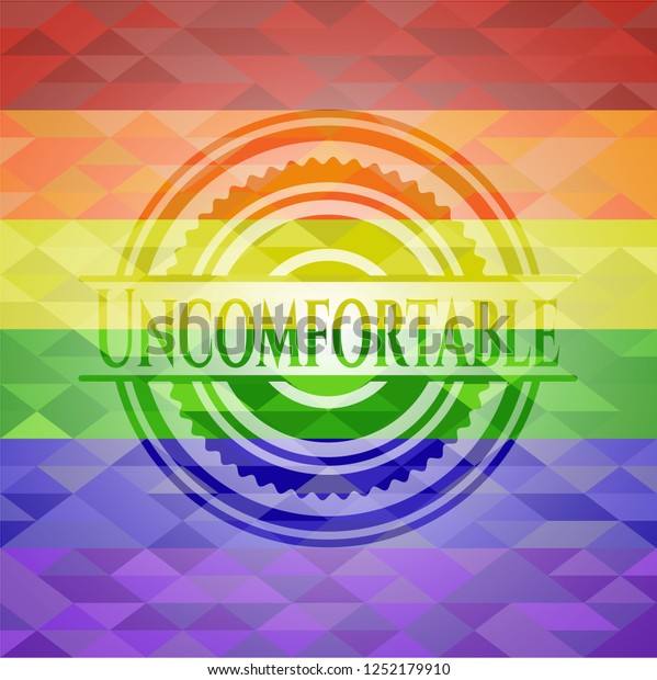 Uncomfortable Lgbt Colors Emblem Stock Vector (Royalty Free) 1252179910 ...