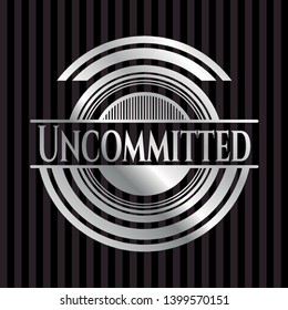 Uncommitted Silver Shiny Emblem Vector Illustration Stock Vector ...