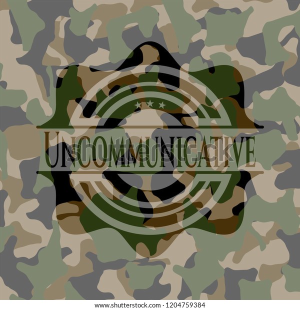 Uncommunicative On Camouflage Texture Stock Vector (Royalty Free ...
