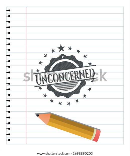 Unconcerned Drawn Pencil Vector Illustration Detailed Stock Vector ...