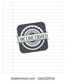 Unconcerned Pencil Effect Vector Illustration Detailed Stock Vector ...