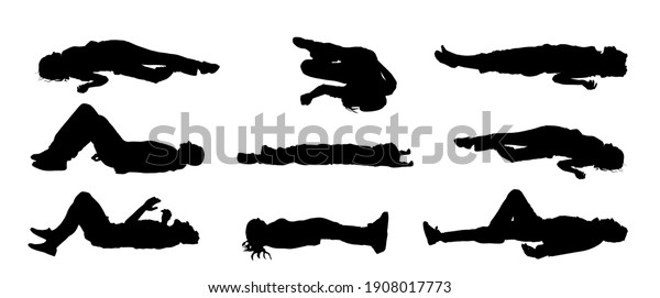 1,214 Silhouette People Lying Down Images, Stock Photos & Vectors ...