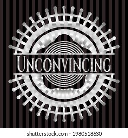 Unconvincing Silver Shiny Badge Vector Illustration Stock Vector ...