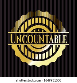 Uncountable Gold Badge Emblem Vector Illustration Stock Vector (Royalty ...