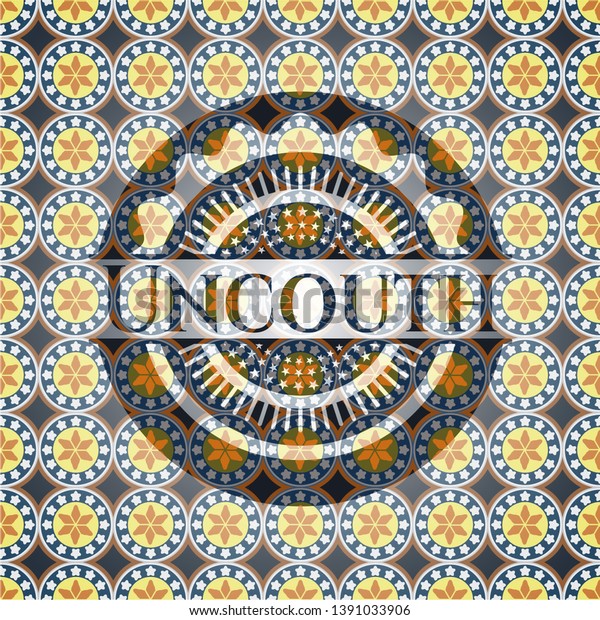 Uncouth Arabic Badge Background Arabesque Decoration Stock Vector ...