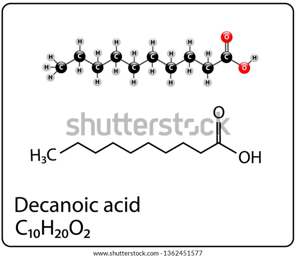 Undecanoic Acid Molecule Structure Stock Vector Royalty Free