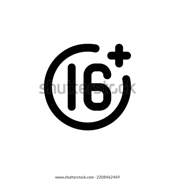 Under 16 Not Allowed Sign Number Stock Vector (Royalty Free) 2208462469 ...
