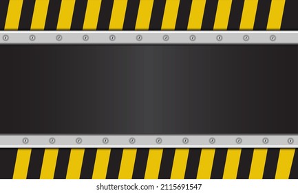 Under Construction Black Yellow Stripes Stock Vector (Royalty Free ...