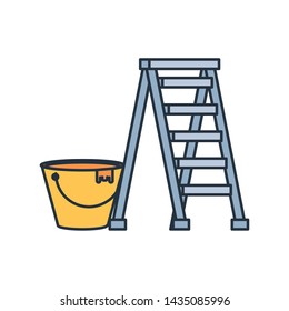 Under Construction Bucket Tool Design Stock Vector (Royalty Free ...