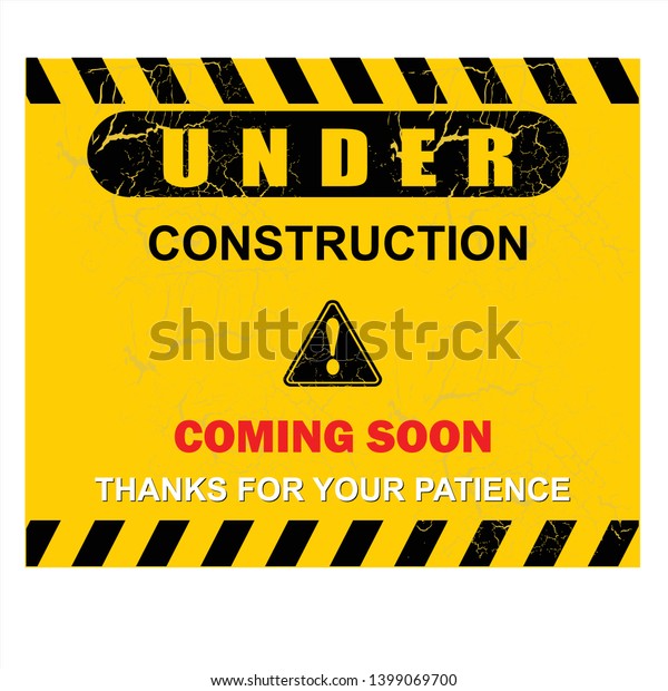 Under Construction Coming Soon Sign Stock Vector (Royalty Free) 1399069700