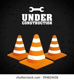 Under Construction Cone Design Stock Vector (Royalty Free) 394824658 ...