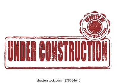 Under Construction Label Stamp On Vector Stock Vector (Royalty Free ...