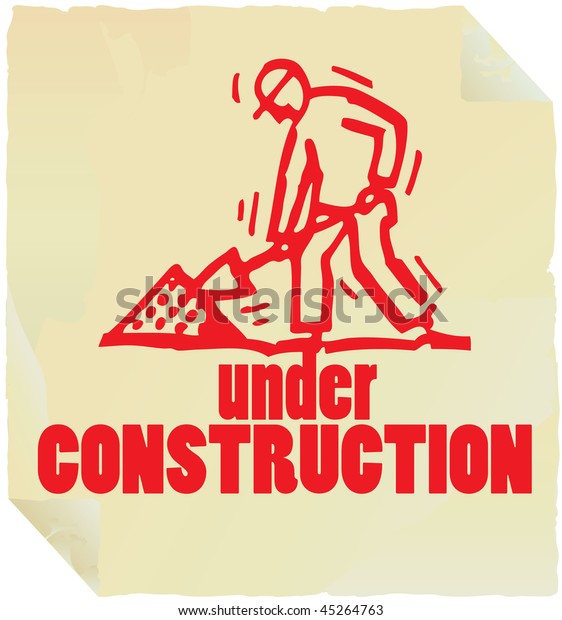 Under Construction Pictogram Red Stock Vector (Royalty Free) 45264763 ...