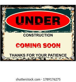 Under Construction Sign Sticker Vector Stock Vector (Royalty Free ...