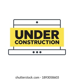 Under Construction Sign Under Construction Website Stock Vector ...