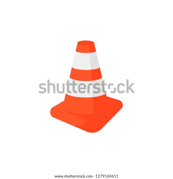 Under Construction Signal Illustration Warning Cone Stock Vector ...