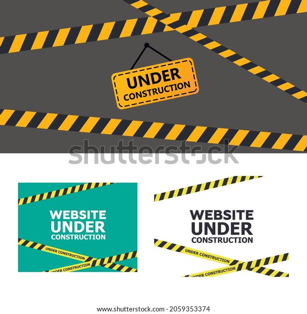Under Construction Website Page Under Construction Stock Vector ...