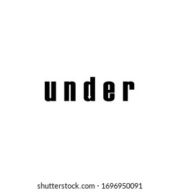 Under Original Monogram Logo Design Stock Illustration 1427174483