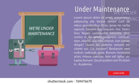 Under Maintenance Conceptual Banner Stock Vector (Royalty Free ...