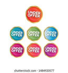 Under Offer Glossy Labels Tags Circle Stock Vector (Royalty Free ...