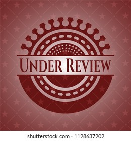 Under Review Badge Red Background Stock Vector (Royalty Free ...